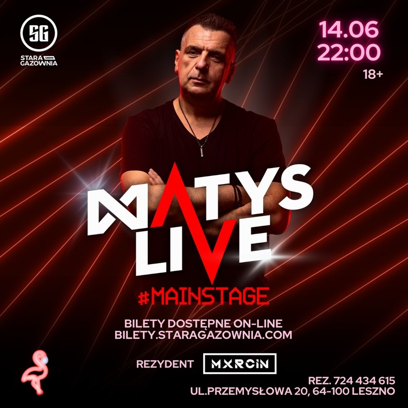 Bilety na Dj Matys Live @ Stara Gazownia, Stara Gazownia, 14 czerwca 2025